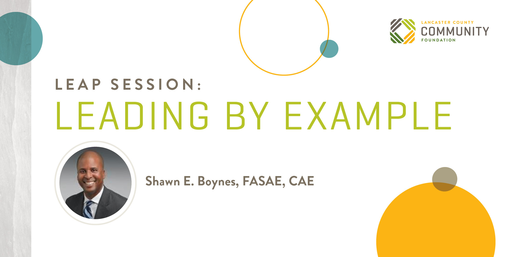 LEAP Session: LEADING BY EXAMPLE - Lancaster County Community Foundation